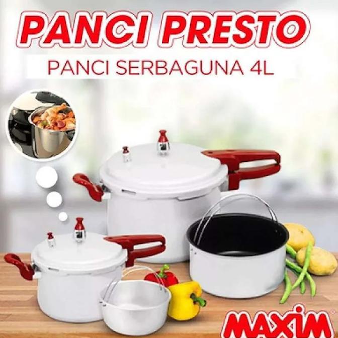Jual Maxim Panci Presto 20 Cm 4 Liter / Pressure Cooker | Shopee Indonesia