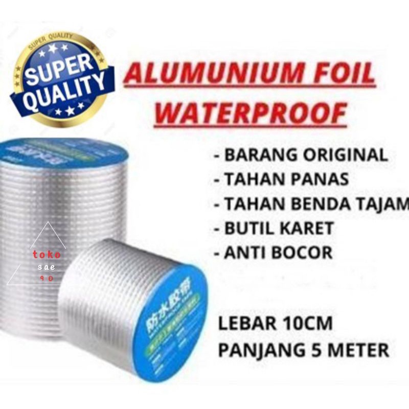 Jual Lakban karet BUTYL / aluminium Foil Tape BUTYL/ Isolasi atap kolam ...