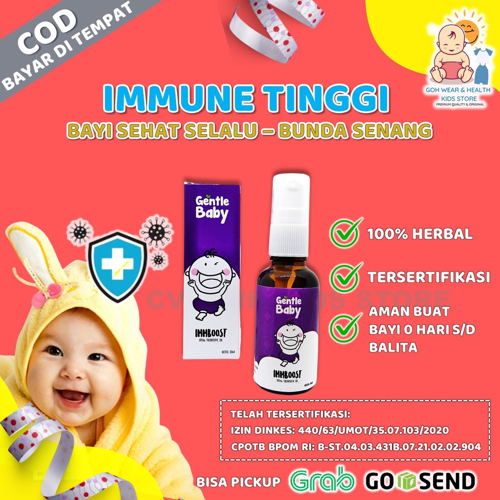 Jual Perawatan Kesehatan Minyak Oles Gentle Baby Immboost Obat Anti ...