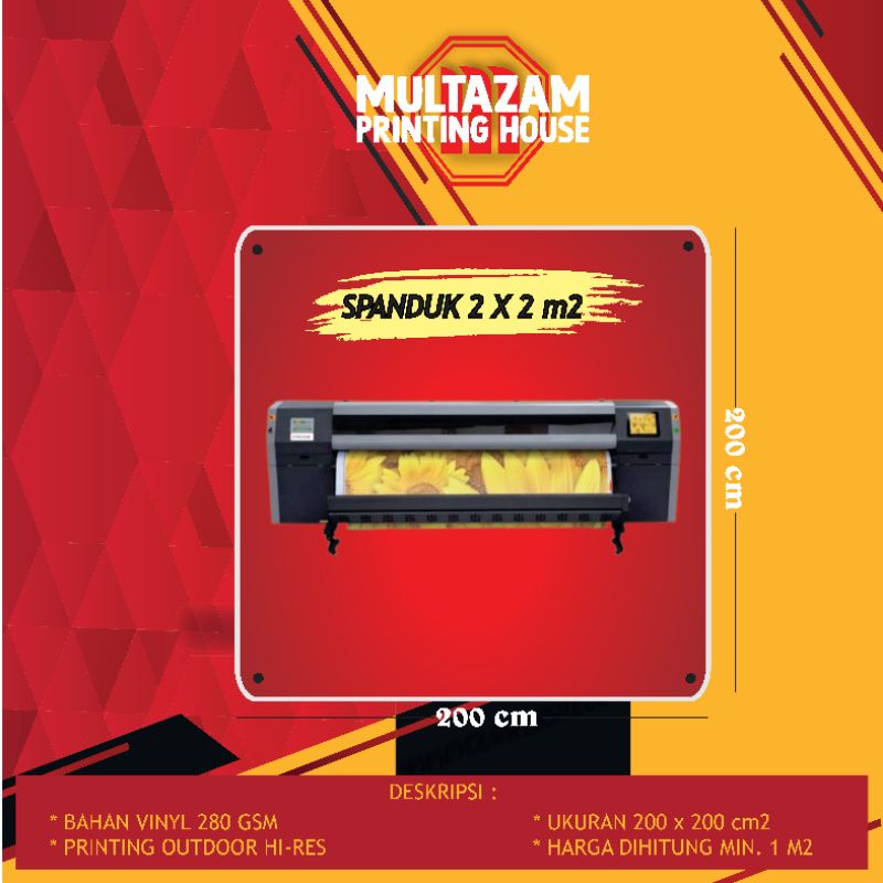 Jual CETAK SPANDUK / BANNER 2x2 m2 | Shopee Indonesia