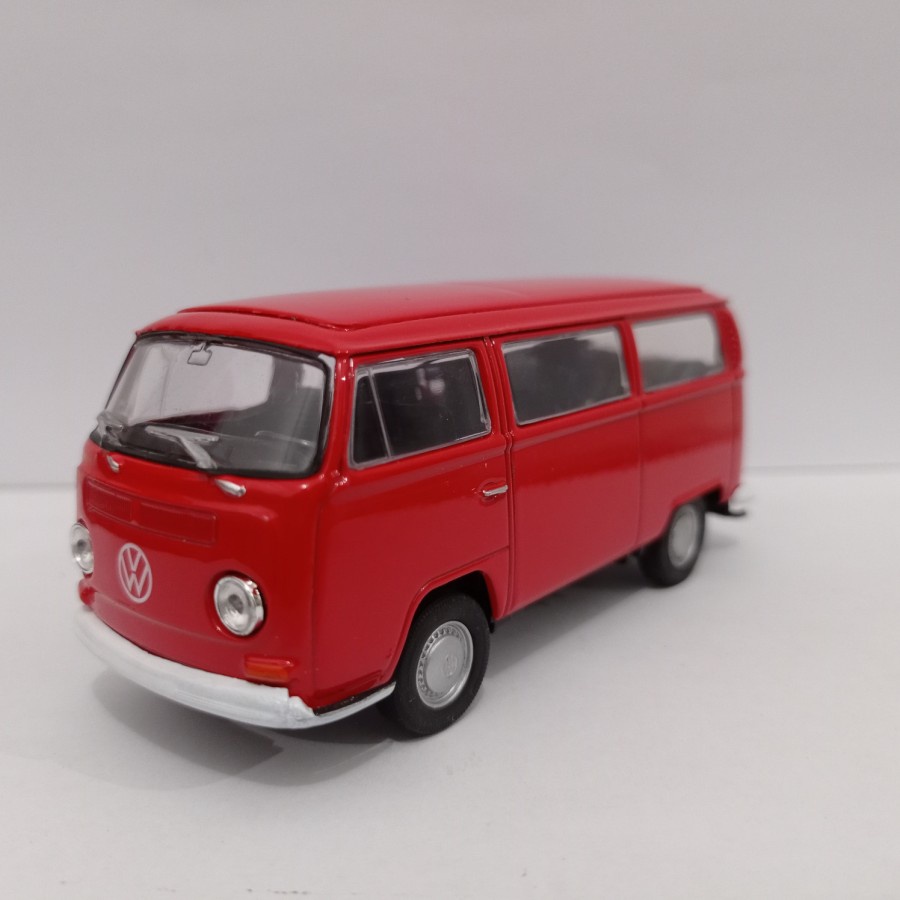 Jual Miniatur mobil bis VW diecast Volkswagen Bus T2 merah 1972 welly 1 ...