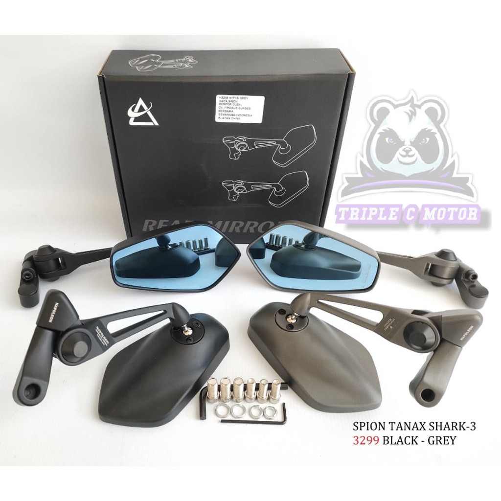 Jual SPION TANDUK BLUE MIRROR TANAX BIG ALMINI ALLOY UNIVERSAL MOTOR ...
