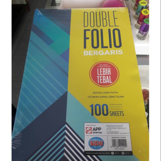 Jual Kertas Folio Bergaris / Kertas Double Folio Bergaris isi 10 pcs ...