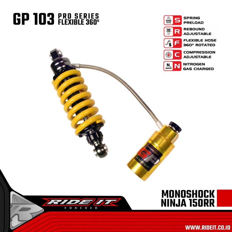 Jual Monoshock tabung Ride It GP 103 Ninja 150 RR | Shopee Indonesia