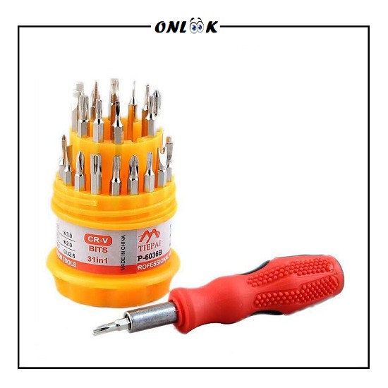 Jual Obeng Set 31 in 1 Mini / Alat Pengunci Lengkap Serbaguna / Perlengkapan Service HP Laptop ...