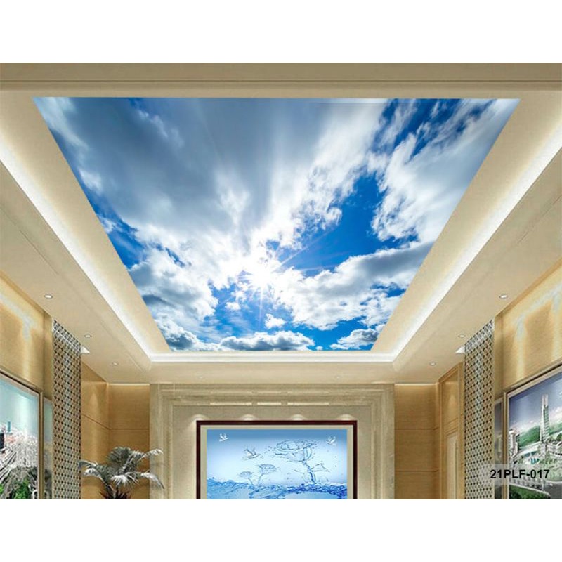 Jual Wallpaper 3D Custom Plafon Langit Malam Bulan Bintang (21PLF-017 ...