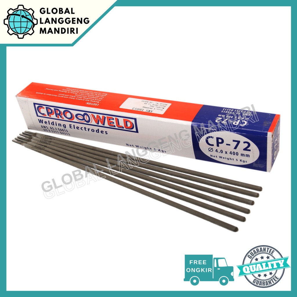 Jual KAWAT LAS CP-72 4.0MM (5KG) CPROWELD / ELECTRODE BESI CP72 4.0 MM ...