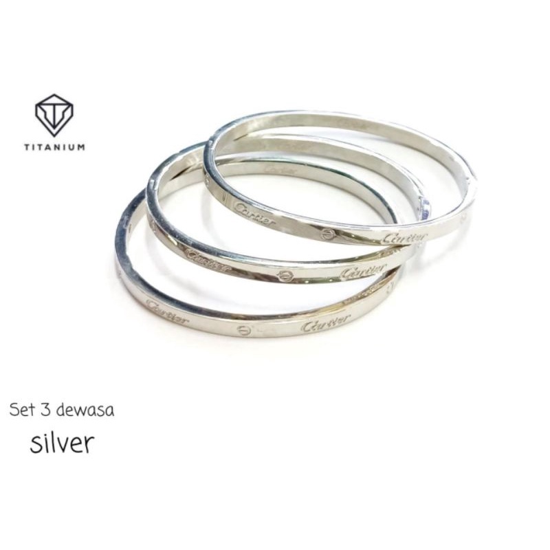 Jual Aksesoris Gelang Silver/Titanium | Shopee Indonesia