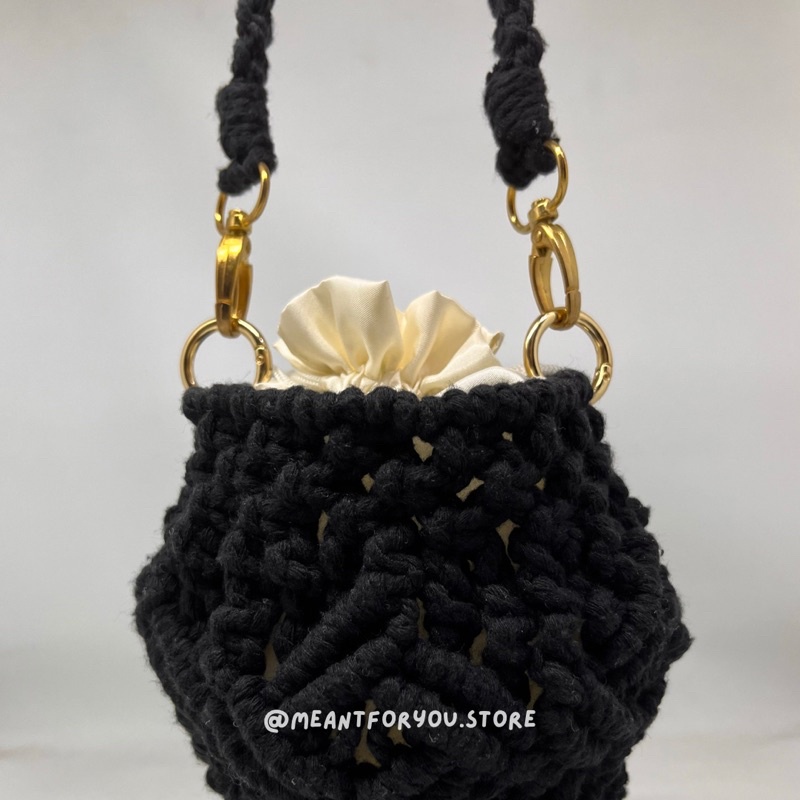Jual [OPHELIA] Ophelia bucket bag | tas makrame dengan kain furing di ...