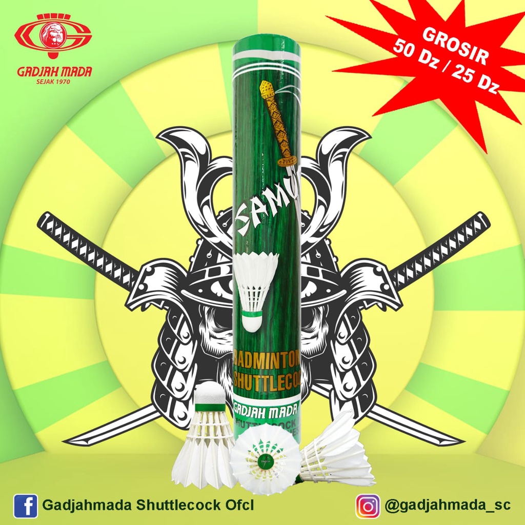 Jual Shuttlecock Samurai Hijau Grosir 50/Samurai Green/ Samurai Hijau ...