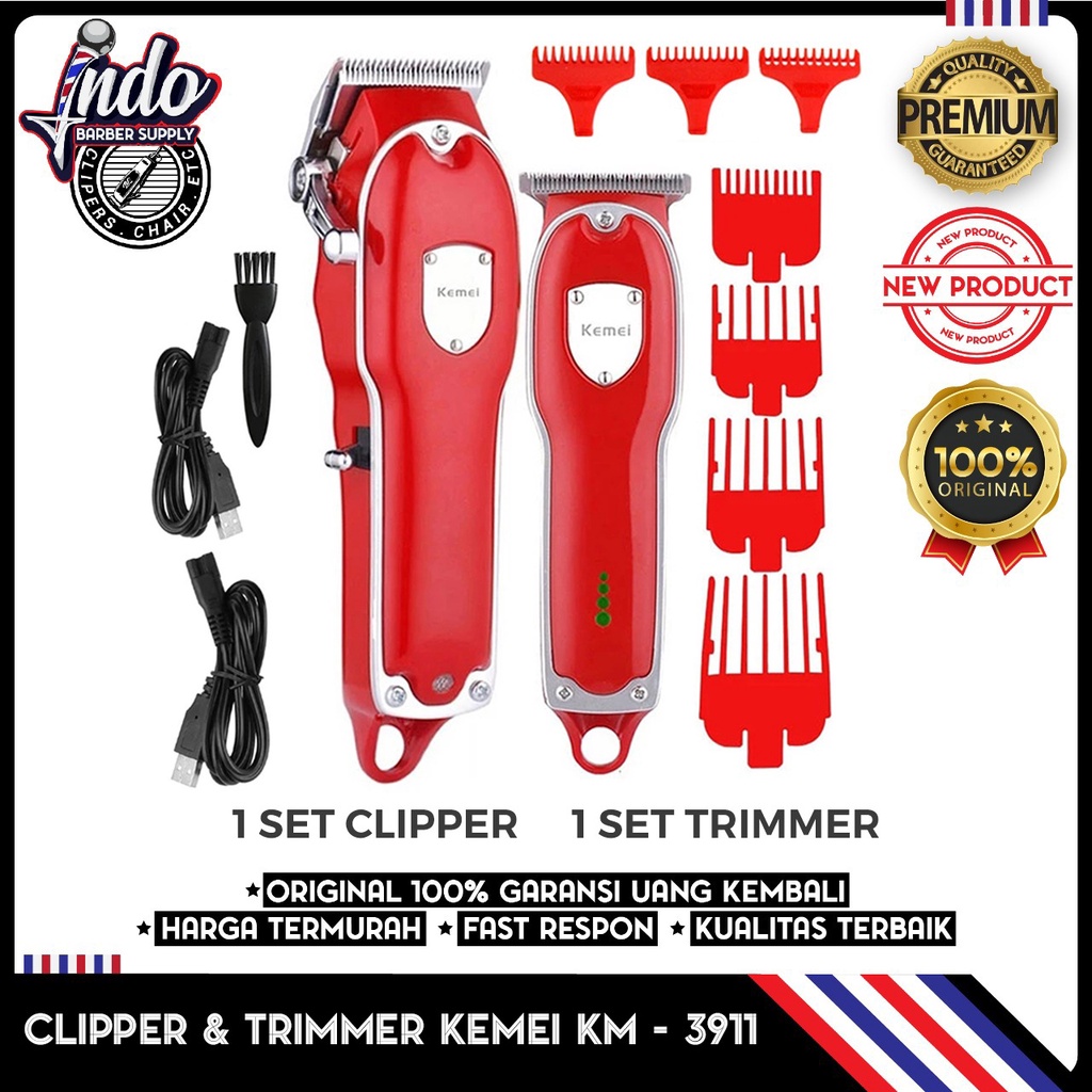 Jual KEMEI COMBO CLIPPER dan TRIMMER KM 3911 | Shopee Indonesia