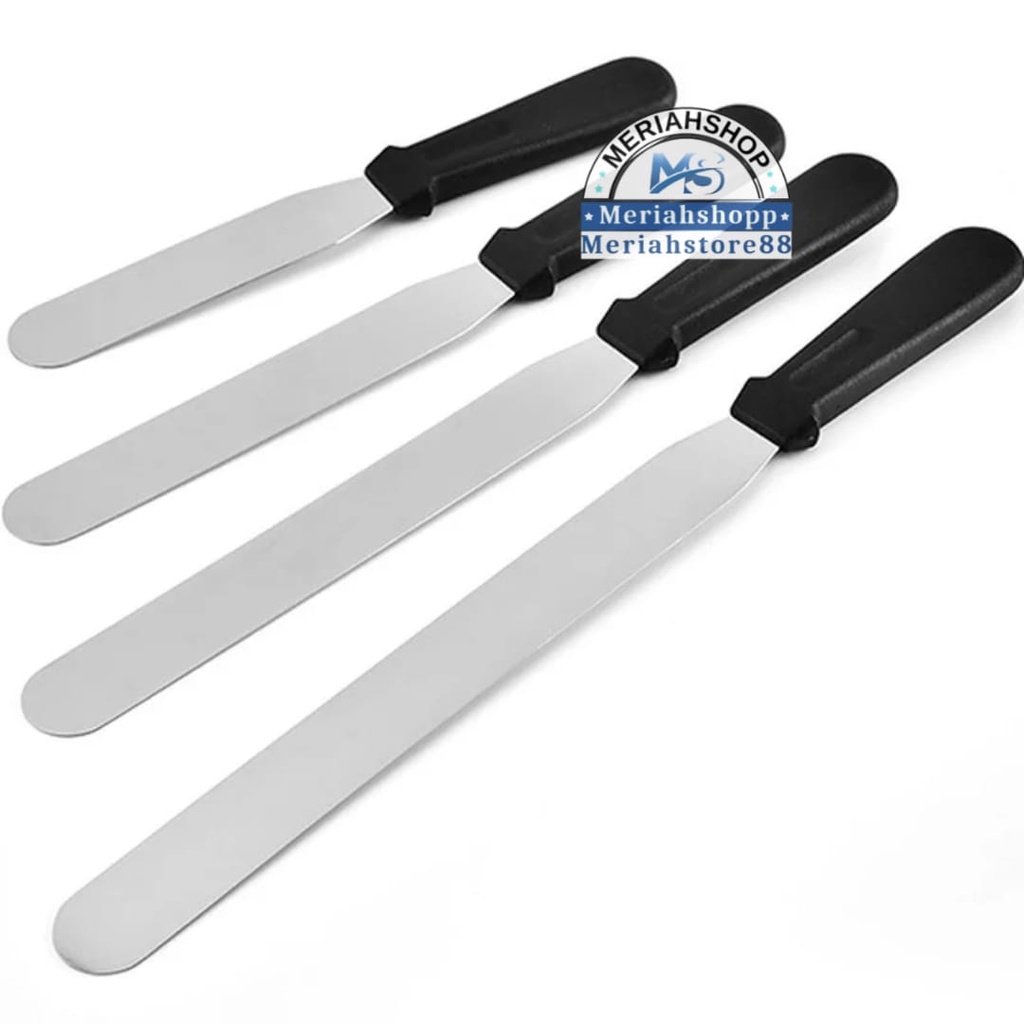 Jual Spatula LURUS stainless 8 Inch Polesan mentega kue dekorasi cake ...