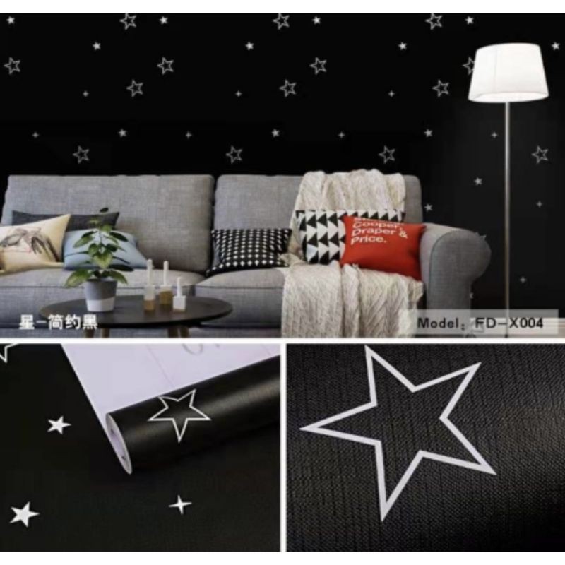 Jual WALLPAPER DINDING / WALLPAPER STIKER / WALLSTIKER MOTIF BINTANG ...