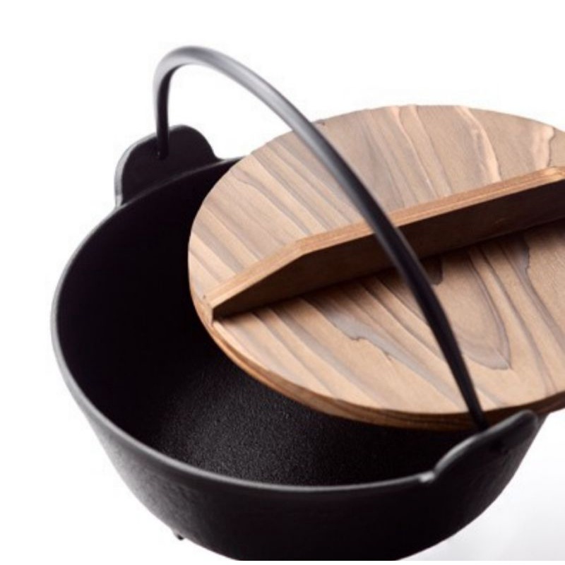 Jual Oigen Cast Iron Marunabe pot 24cm panci bulat dengan gagang dan ...