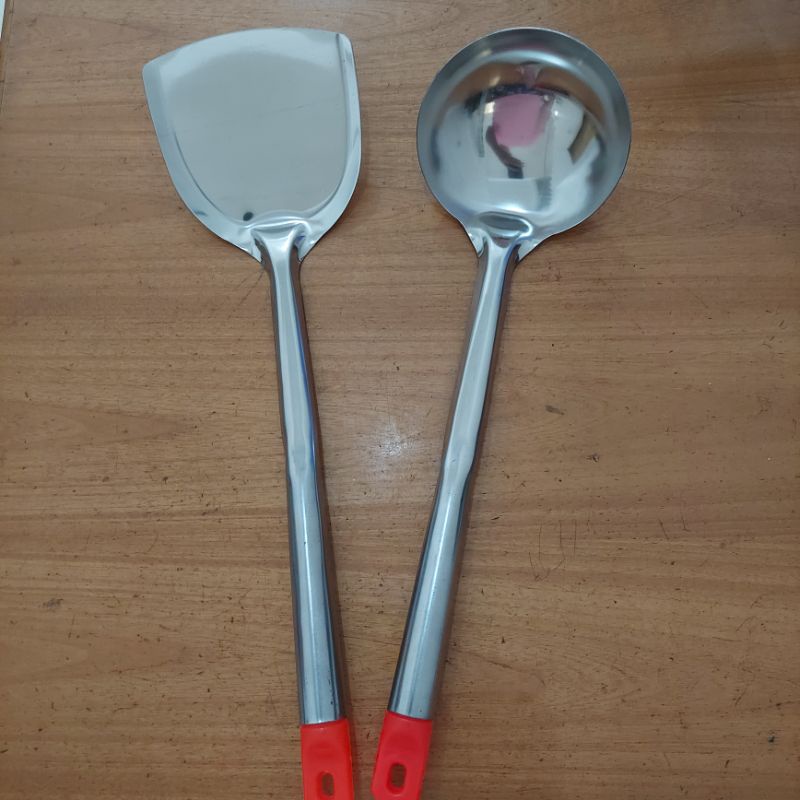 Jual Sutil / Sendok Goreng Spatula Stainless gg Orange -Dapurkaryamdn ...