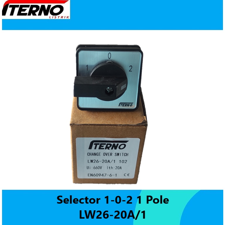 Jual Selector 102 1-0-2 1Pole Rotary Switch LW26-20A/1 Iterno | Shopee ...