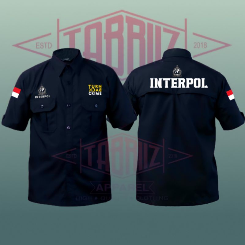 Jual kemeja interpol kemeja lapangan interpol seragam lapangan interpol ...