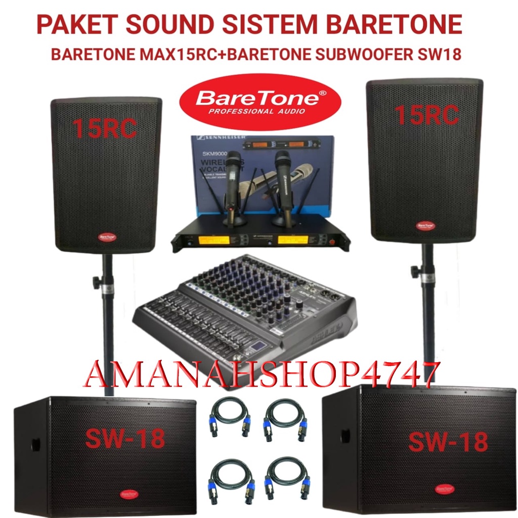Jual Paket profesional sound system speaker aktif baretone MAX15RC ...