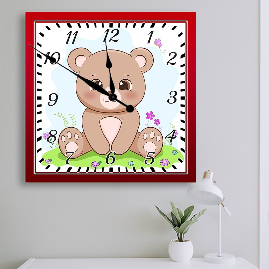 Jual Jam dinding kayu kotak murah aestetik aman saat pengiriman shabby ...