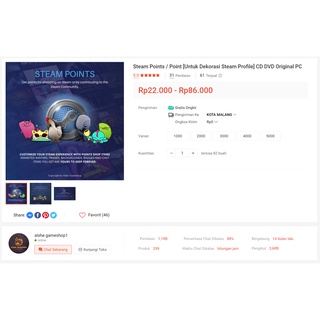 Jual CD DVD Original PC Steam Points / Point [Untuk Dekorasi Steam ...
