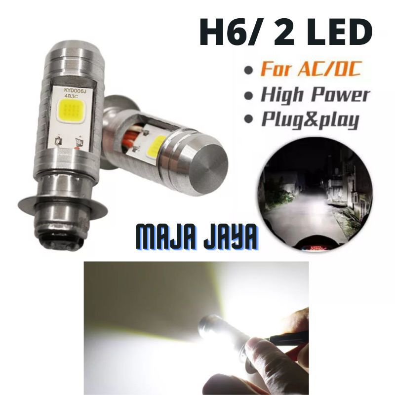 Jual Lampu LED H6 LASER hi Lo beam 2 warna Arus AC DC bebek matic ...