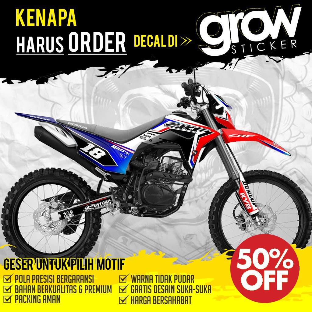 Jual Dekal Stiker Motor Cross CRF 150L Fullbody / Decal Sticker CRF 150 ...