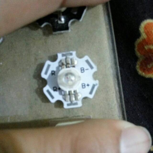 Jual Led hpl RGB 3in1 3WATT plus PCB solder parled superbright luceon ...