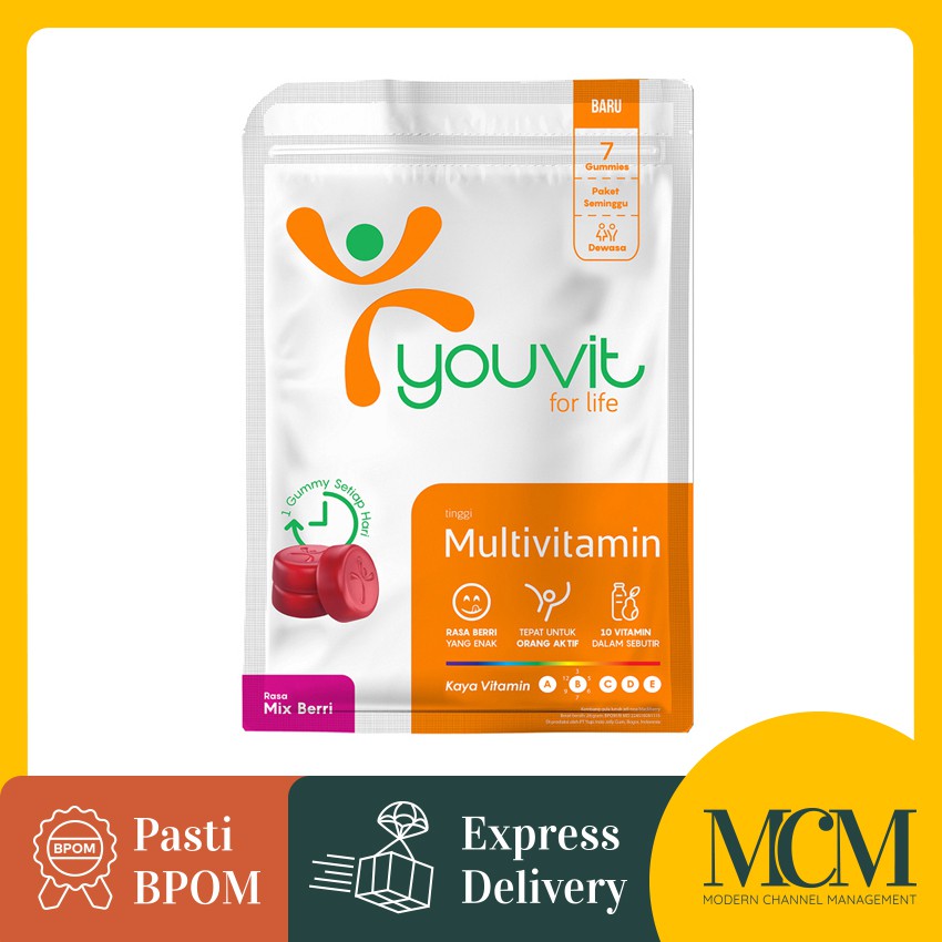 Jual Permen YouVit Multivitamin for Adults 7 days - 7 Gummies | Shopee ...