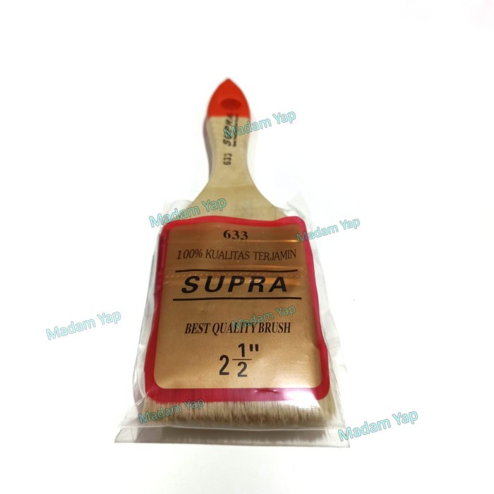 Jual Kuas Cat 633 Supra 2,5" In Per Lusin/Kuas Cat Tembok Besi Kayu Lusinan | Shopee Indonesia