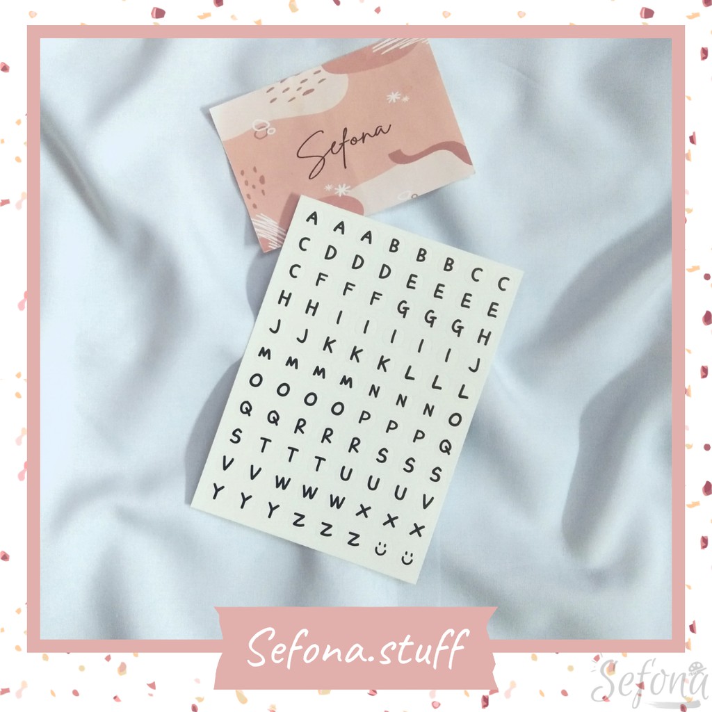 Jual (Ver 1) Sticker / Stiker Sheet Alphabet / Tulisan Huruf Deco ...