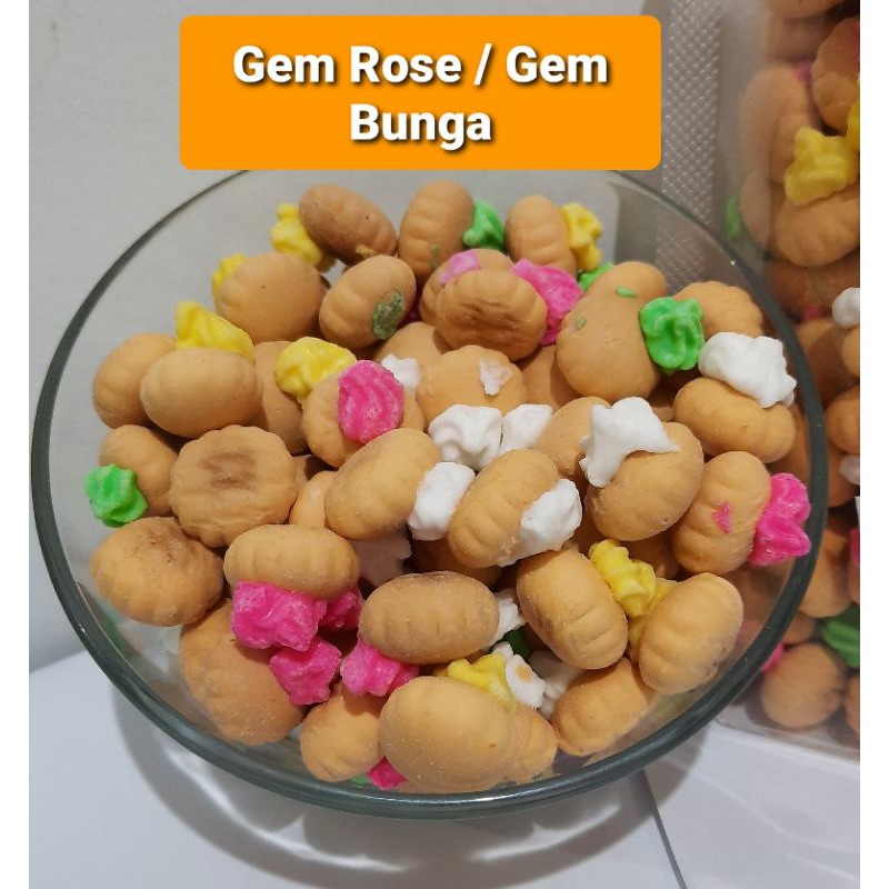 Jual GEM ROSE / GEM BUNGA | KUE KERING GULA HALUS SNACK KILOAN | Shopee ...