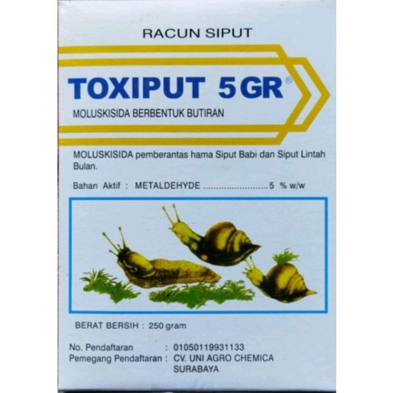 Jual Racun Siput Moluskisida TOXIPUT 5GR (250 gram) | Shopee Indonesia Jual Racun Siput Moluskisida TOXIPUT 5GR (250 gram) | Shopee Indonesia