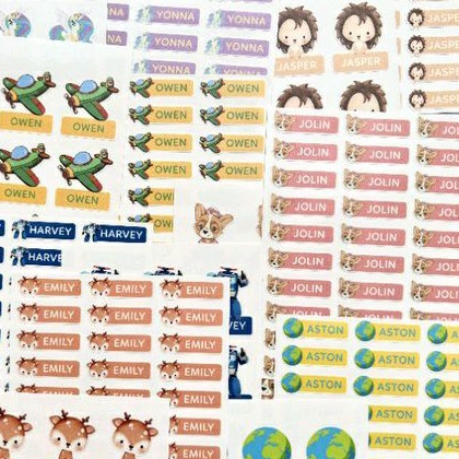 Jual Custom Sticker / Stiker Nama Anak Custom 78 pcs | Shopee Indonesia