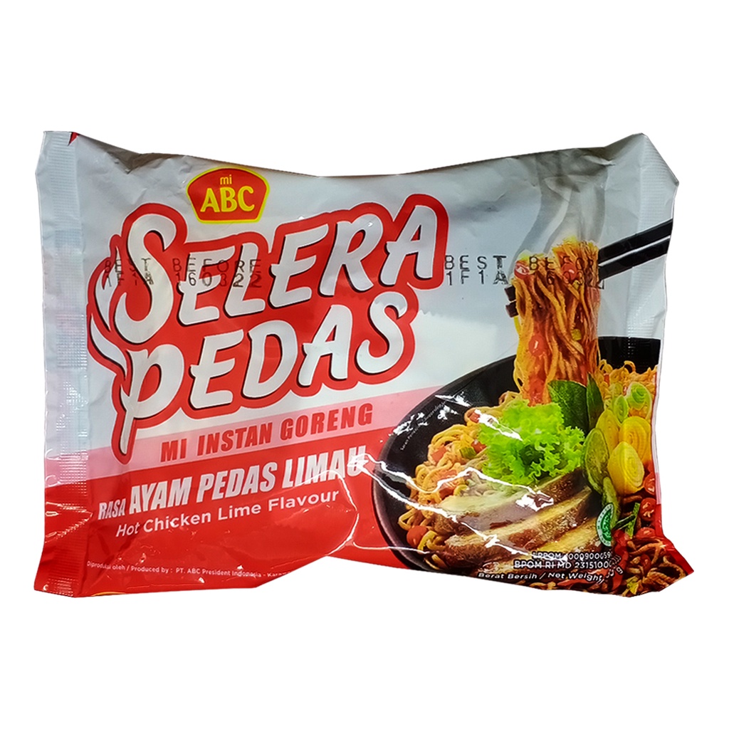 Jual Mi Instan Goreng ABC Selera Pedas Rasa Ayam Pedas Limau 85g ...