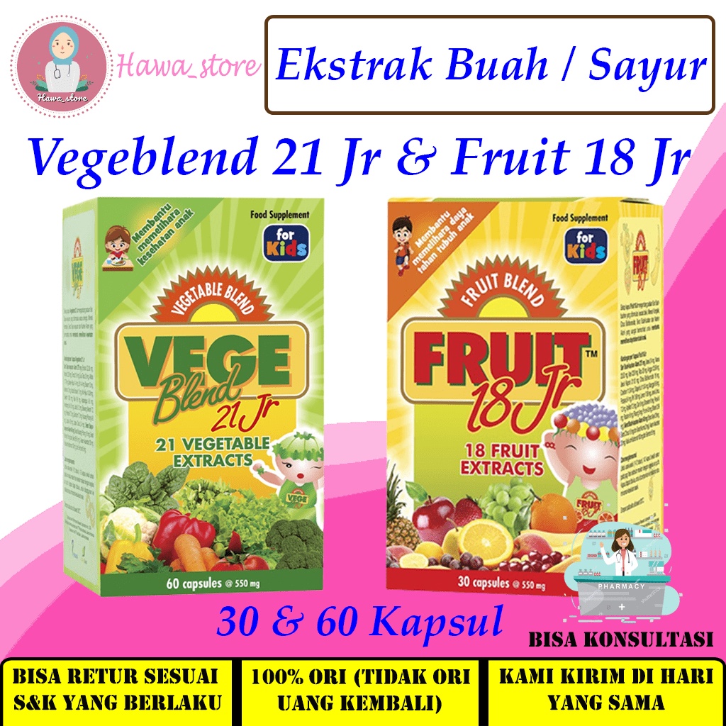 Jual Vegeblend 21 Junior & Fruit 18 Junior / Vitamin / Penambah Nafsu ...