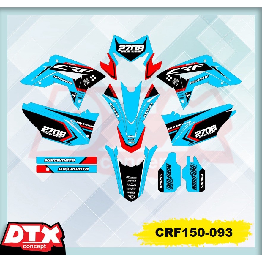 Jual Decal CRF decal CRF 150 L full body decal stiker crf stiker decal ...