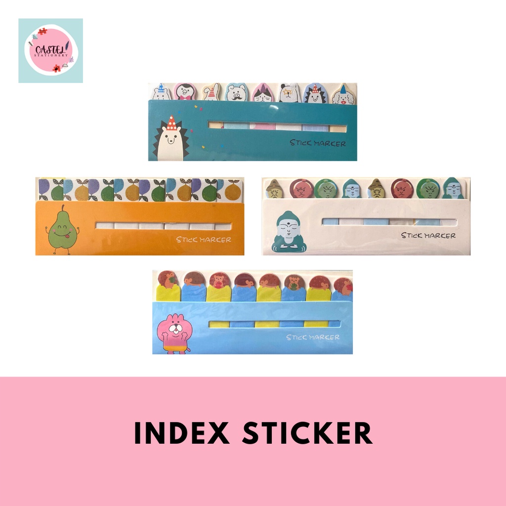 Jual Index Mark Karakter Sticker Pembatas Kertas Karakter | Shopee ...