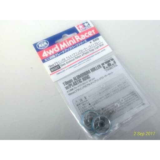 Jual Tamiya Part 19mm Aluminium Roller w/ Plastic Ring (Light Blue ...
