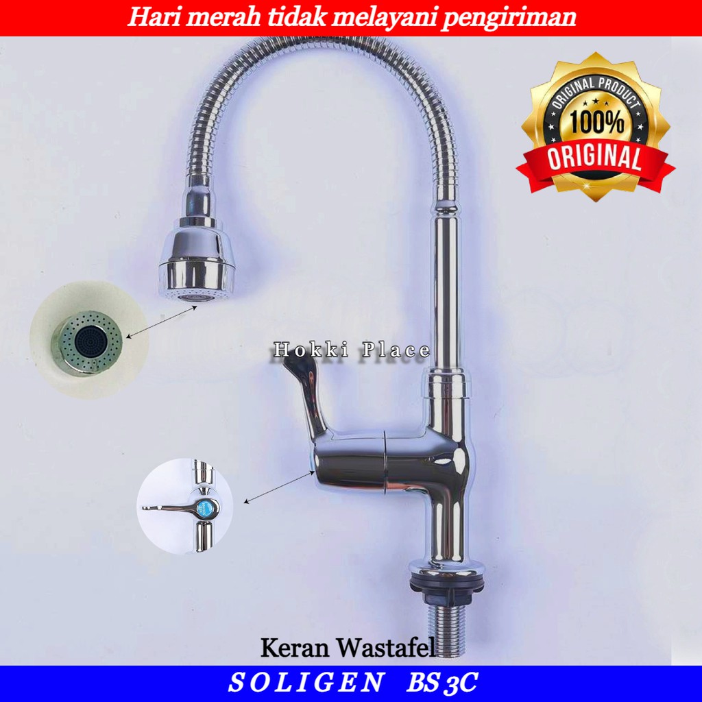 Jual KRAN ANGSA FLEXIBLE NEW SOLIGEN TYPE BS1C BS3C BS3W KERAN CUCI ...