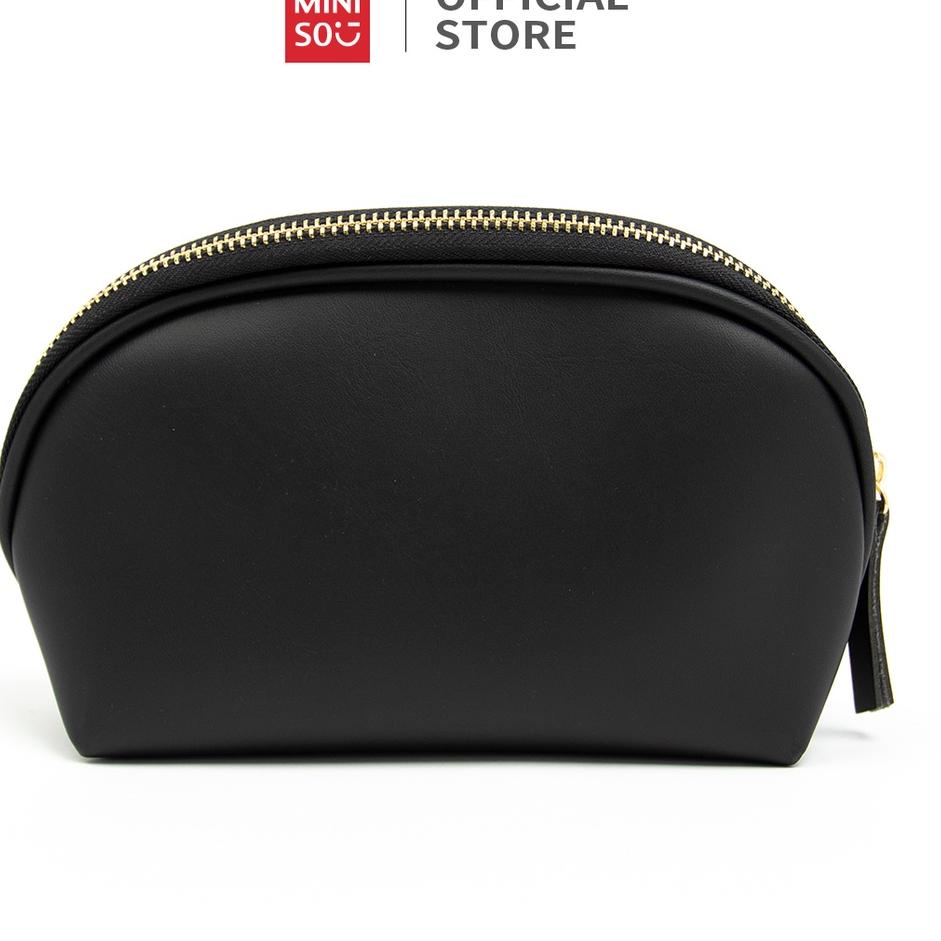 Jual MINISO Tas Kosmetik Tas Pouch Kosmetik Polos Half Moon Makeup Bags ...