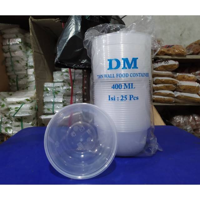 Jual THINWALL ROUND 400 ml / THIN WALL MERK DM / FOOD PACKAGING ...