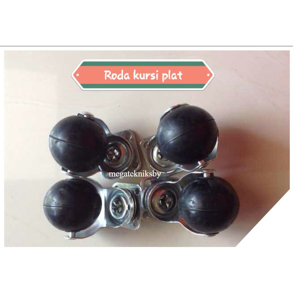 Jual (4 PCS) RODA KURSI 2" CASTERS BULAT / RODA CASTER 2 INCI RODA ...