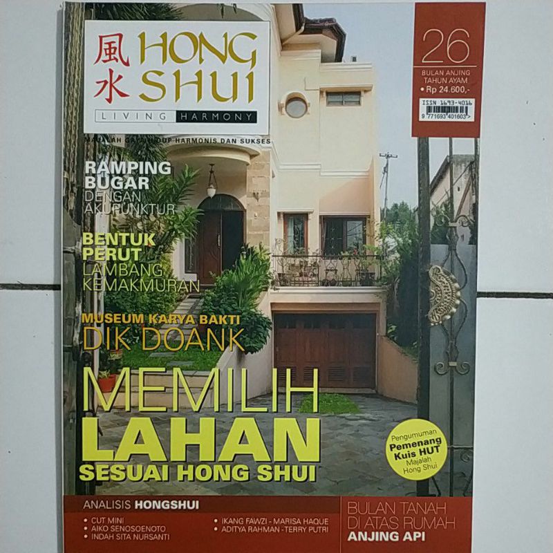 Jual MAJALAH HONG SHUI LIVING HARMONY " MEMILIH LAHAN SESUAI HONG SHUI ...