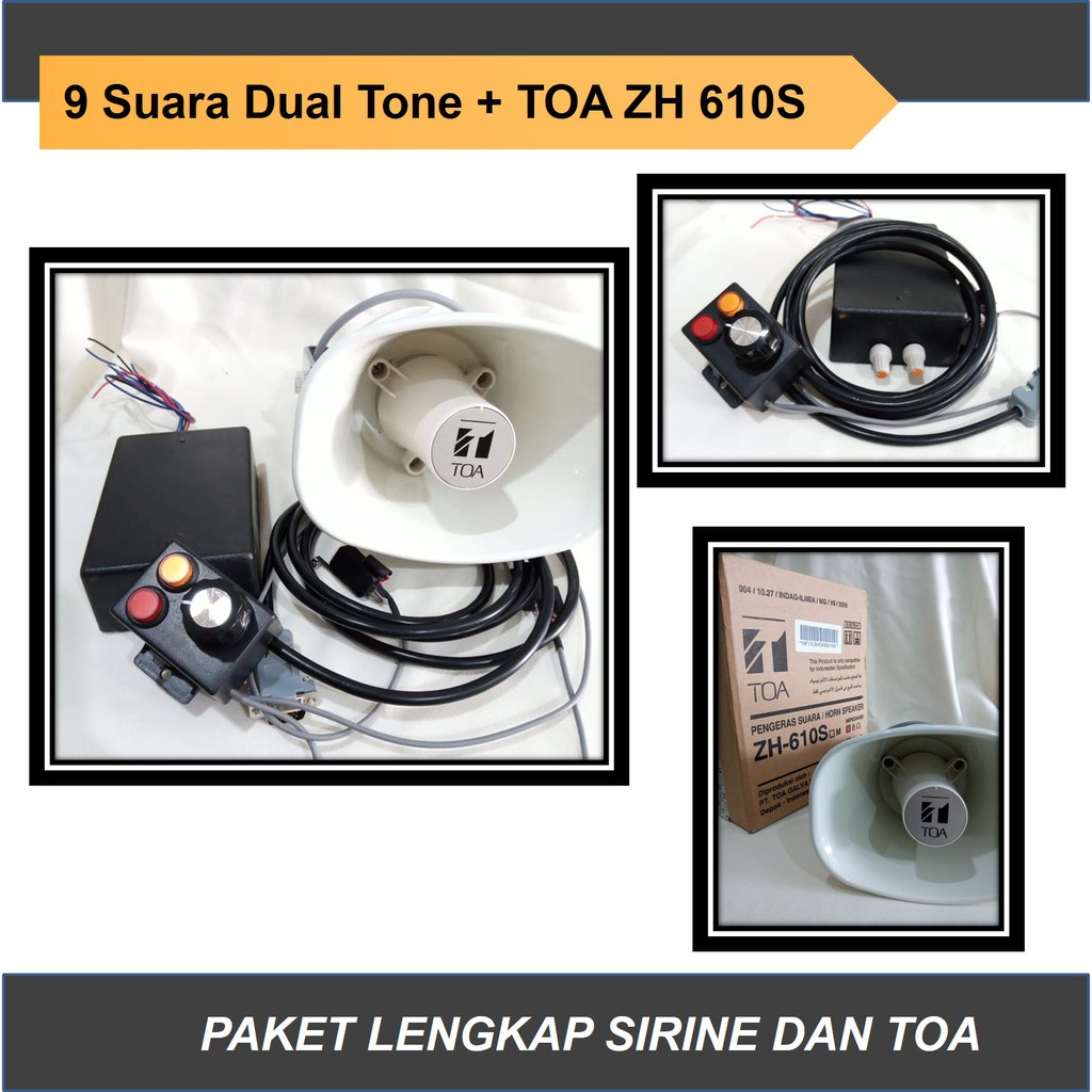Jual Sirine 9 suara dan TOA ZH 610S 10 Watt, Sirene Motor Mobil Klakson ...
