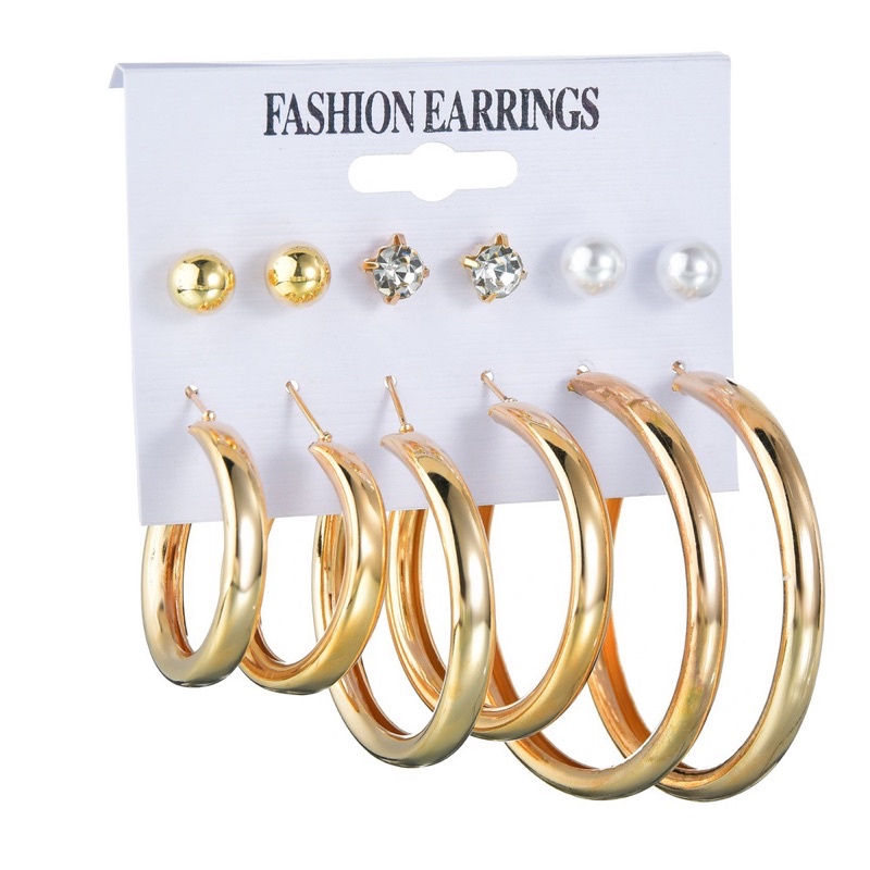 Jual AP13 - Anting Fashion 5pcs-6pcs Anting Hijab Anting Stud Anting ...