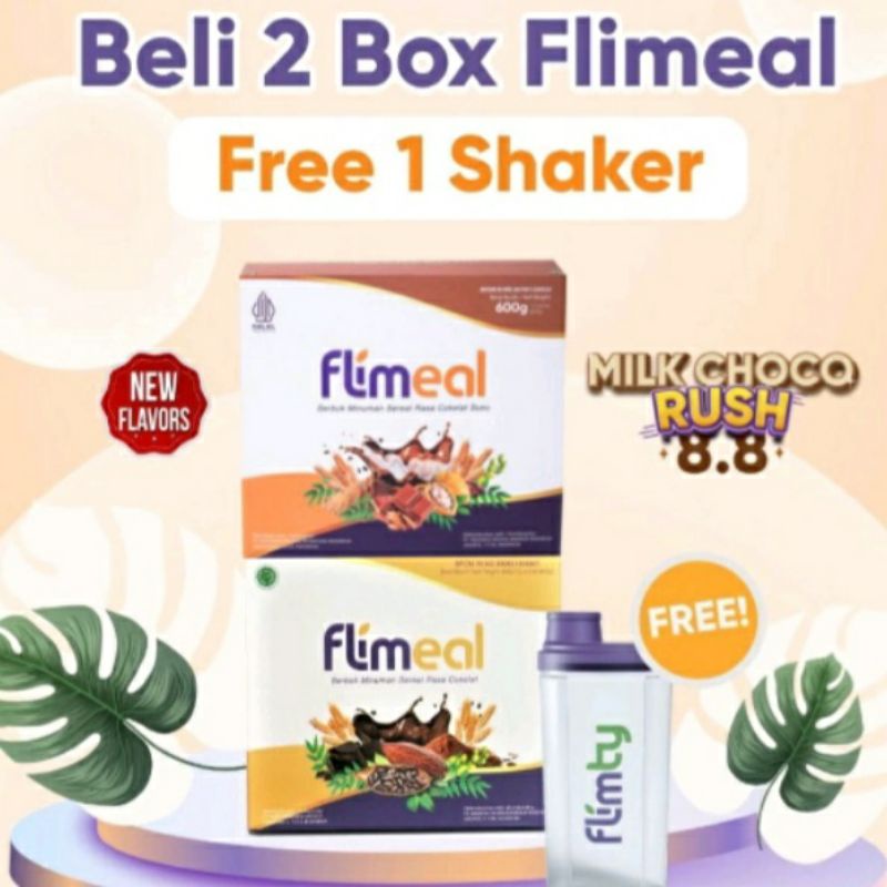 Jual Paket Flimeal 2 box (Bonus 1 Shaker Flimty) | Minuman Pengganti ...