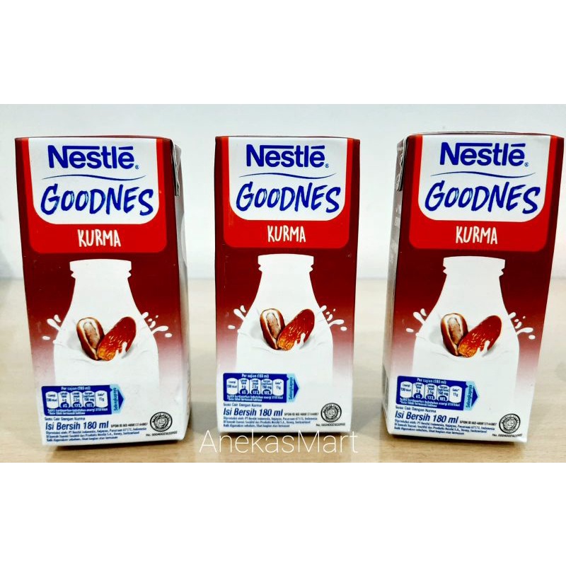 Jual Susu Kurma UHT Nestle Goodness 180 ml (HARGA SATUAN) | Shopee ...