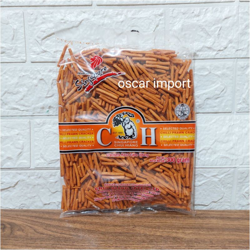 Jual Chui Hiang Singapore Chilli Prawn Crackers 300g Cili Stick snack ...