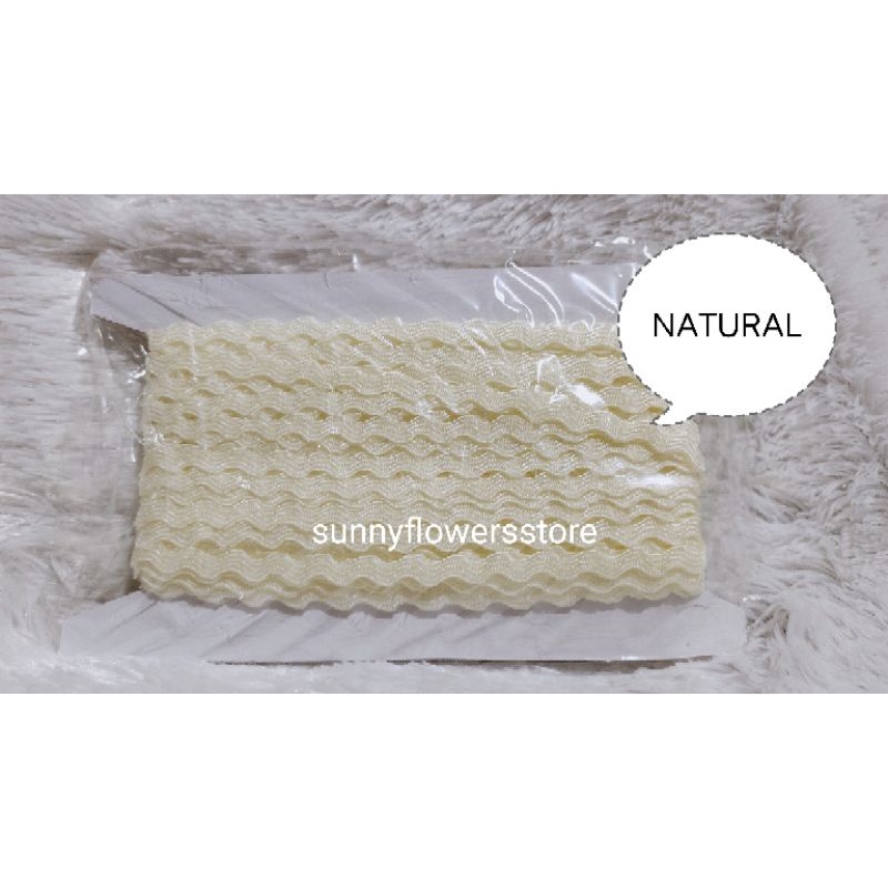 Jual Renda zig -zag/ biku biku lebar 0,5 cm isi 18 meter | Shopee Indonesia