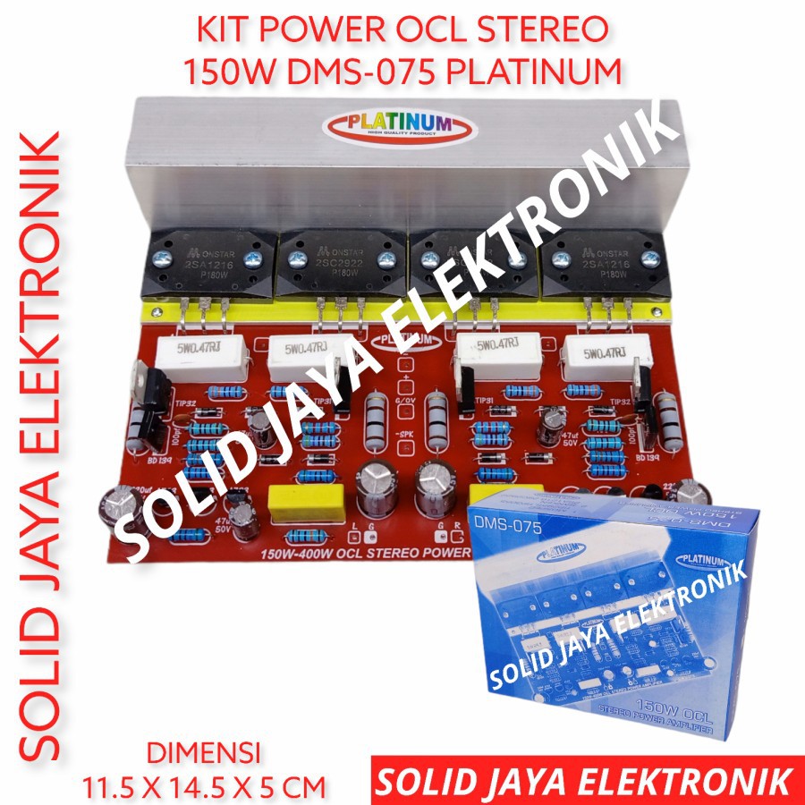 Jual KIT POWER OCL STEREO 150W 150 WATT W DMS-075 DMS 075 DMS075 AMPLI AMPLIFIER AUDIO SOUND ...
